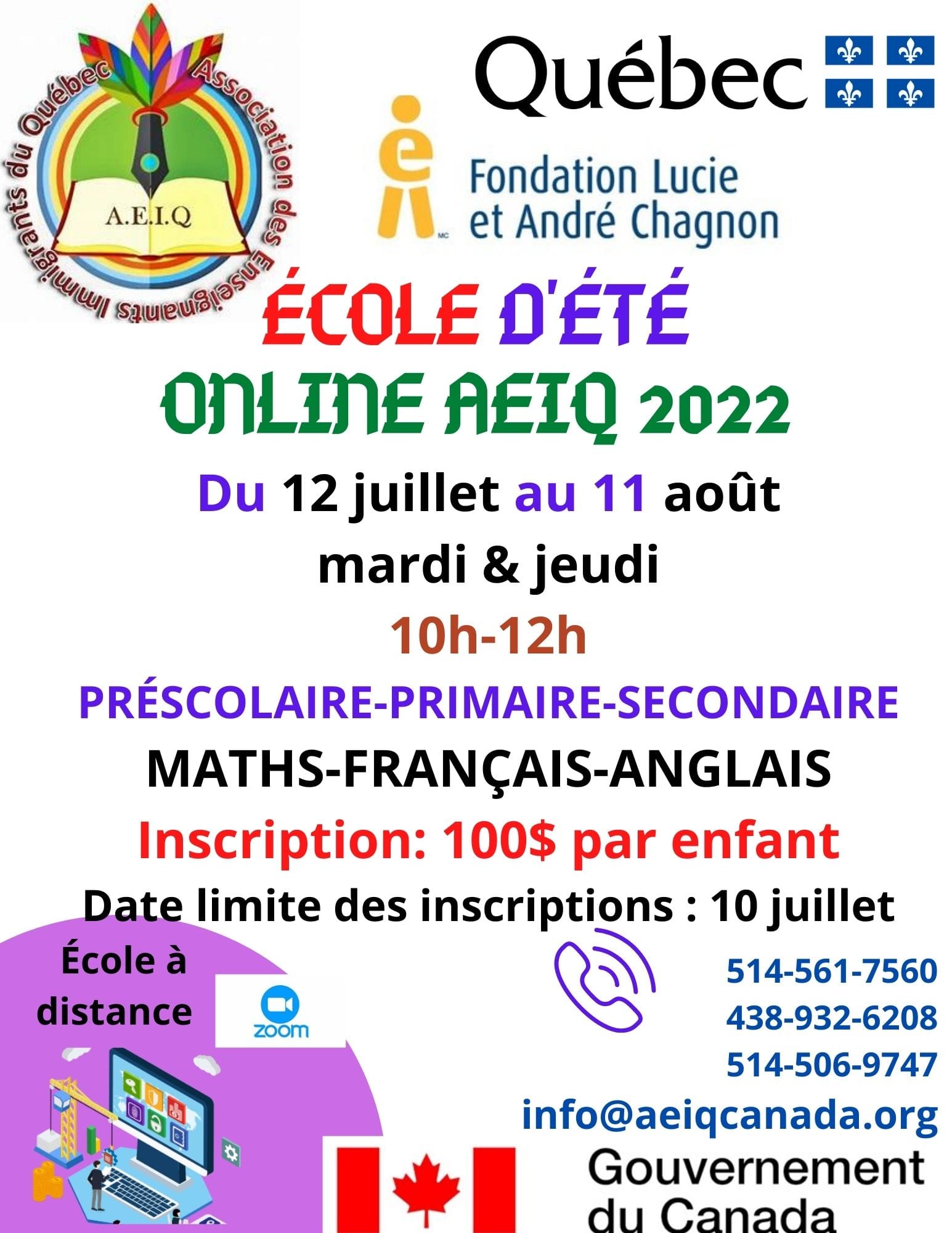 Inscriptions - AEIQ